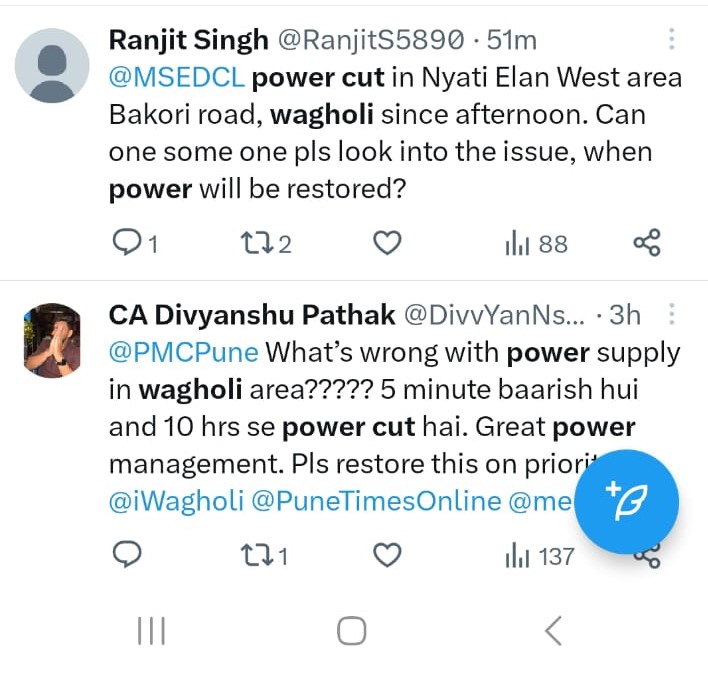 Wagholi Residents Grapple with Prolonged Power Outage Due To Feeder ...