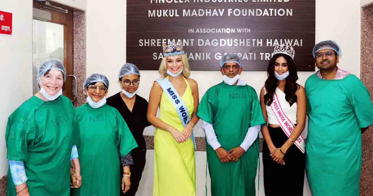 Miss World Karolina Biewelska & Miss India Sini Shetty visit Sassoon ...