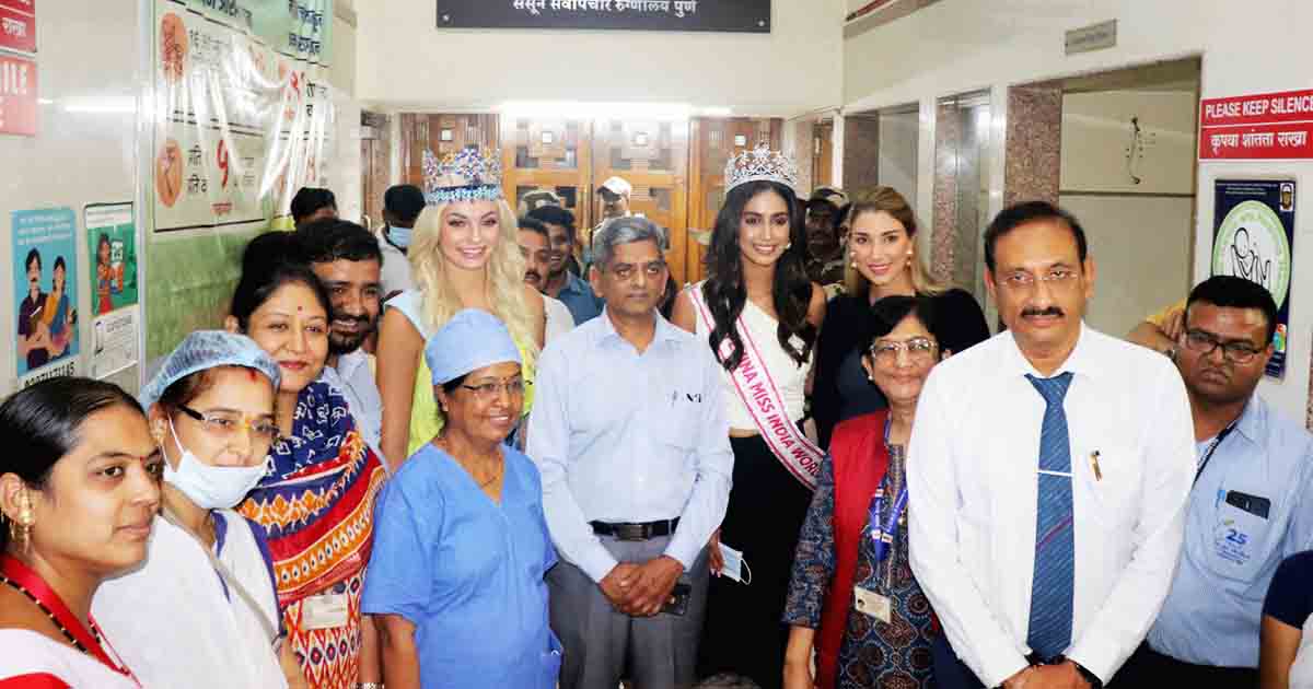 Miss World Karolina Biewelska & Miss India Sini Shetty visit Sassoon ...