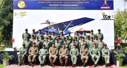 Indian Army Microlight Flying Expedition ‘NATEX K2K 2023 Flagged Off On ...