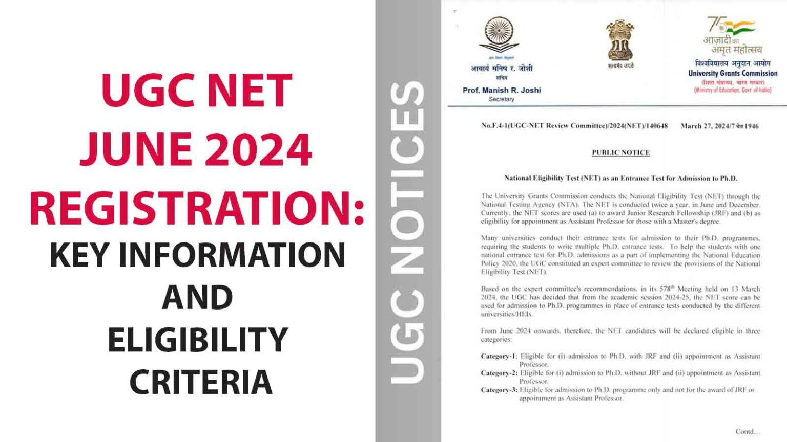 UGC NET June 2024 registration: Key information and eligibility ...