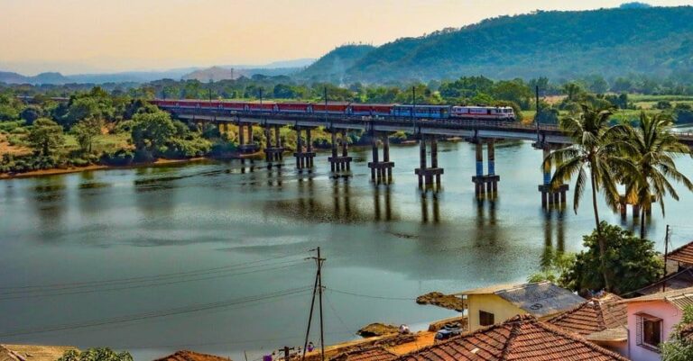 Indian Railways Shares Breathtaking Image of Train Crossing Savitri ...