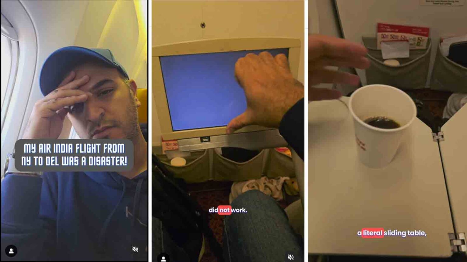 Passenger documents troubling flight experience on Air India, Watch ...
