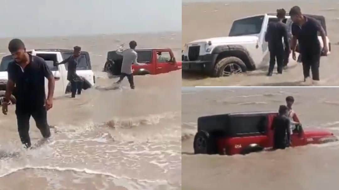 Gujarat Youths’ SUVs Stranded During Instagram Stunt, Police Intervene ...