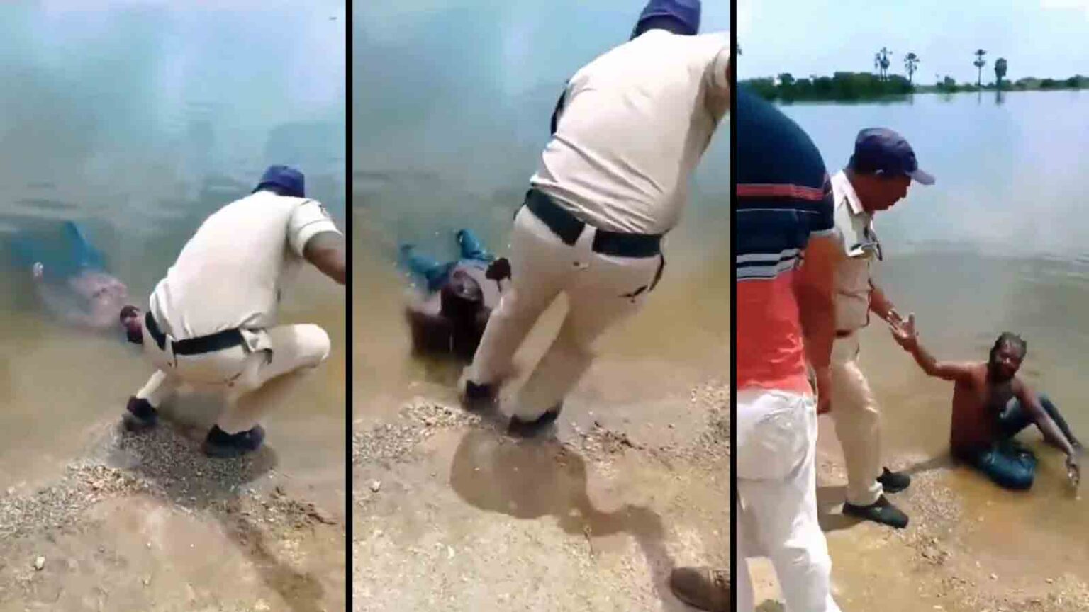 Viral Video: Police mistake youth relaxing in river for dead body ...