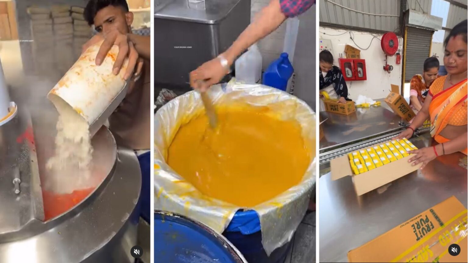 Viral Video Exposes Shocking Mango Juice Packaging Process, Sparks ...