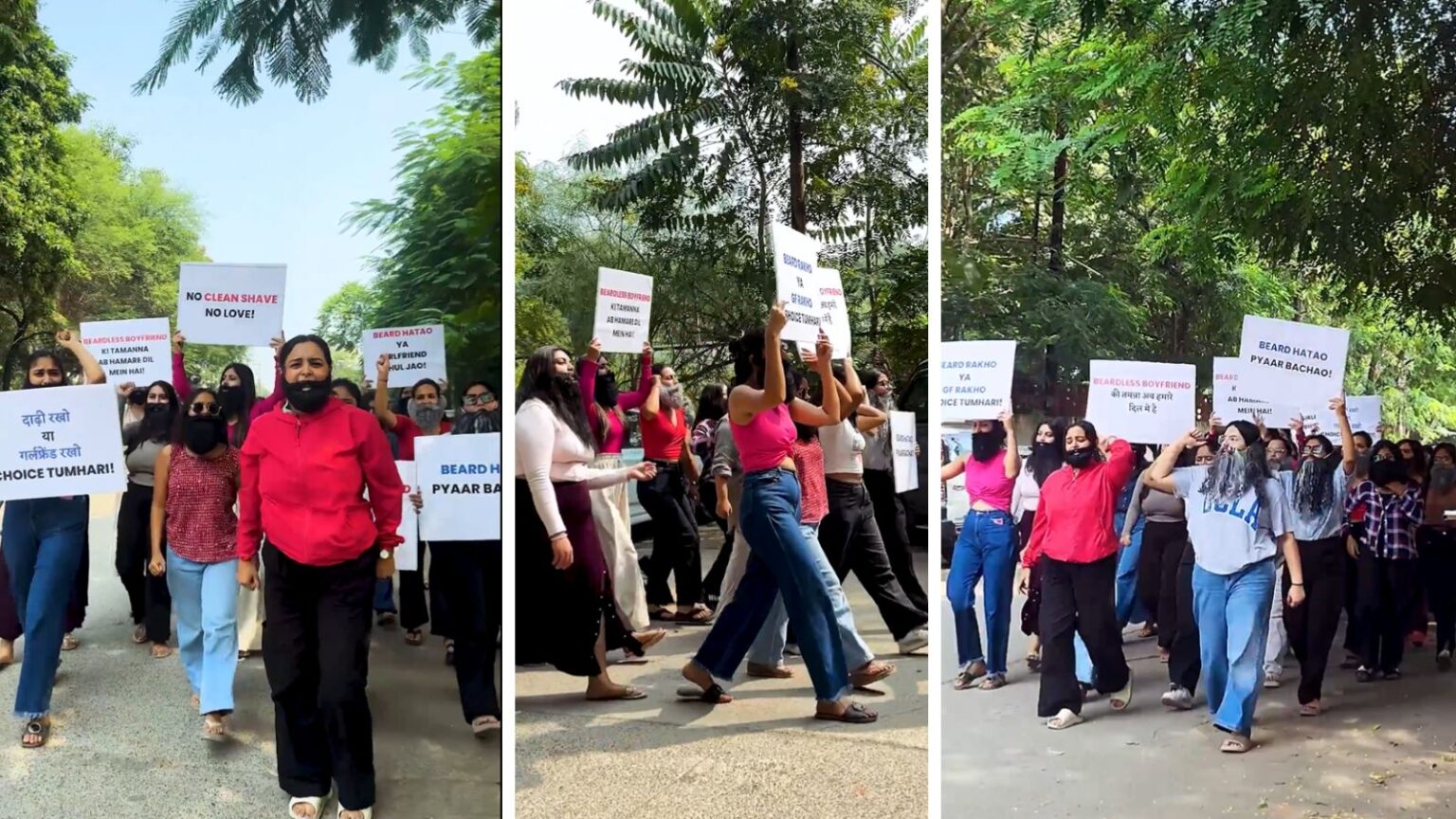 Indore girls rally for clean-shaven boyfriends, video goes viral - PUNE ...