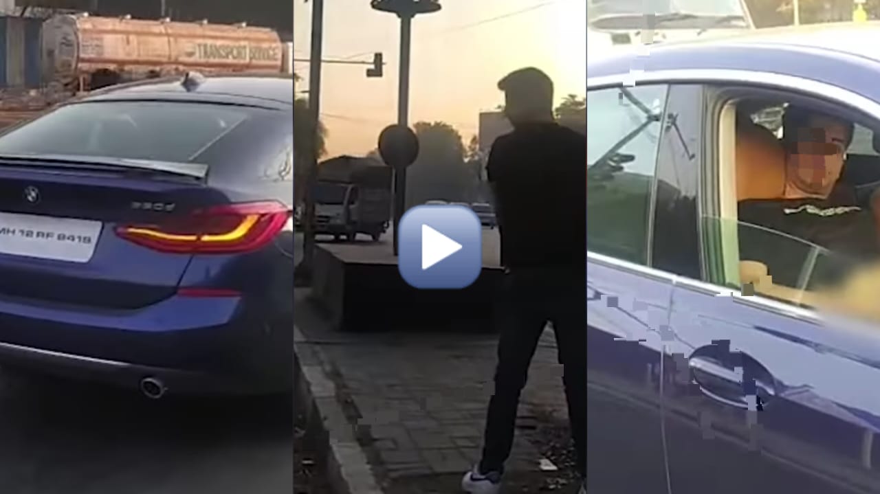 Drunken BMW Driver Stops Car, Urinates on Pune Road; Viral Video Sparks ...