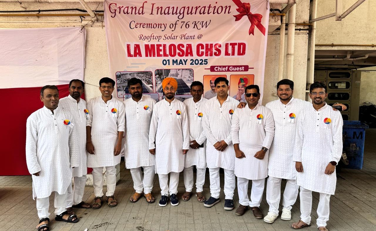 Pune News: La Melosa CHS Ltd From Wakad Powers Ahead With 76 kW Solar ...