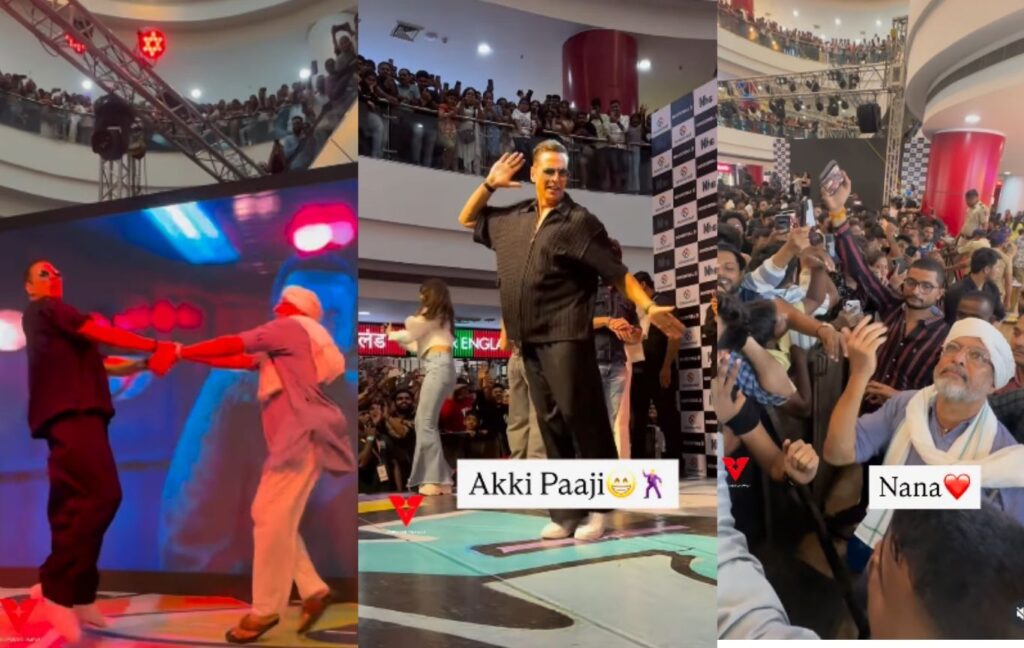 Pune: Akshay Kumar Dances Fugdi with Nana Patekar During Housefull 5 ...