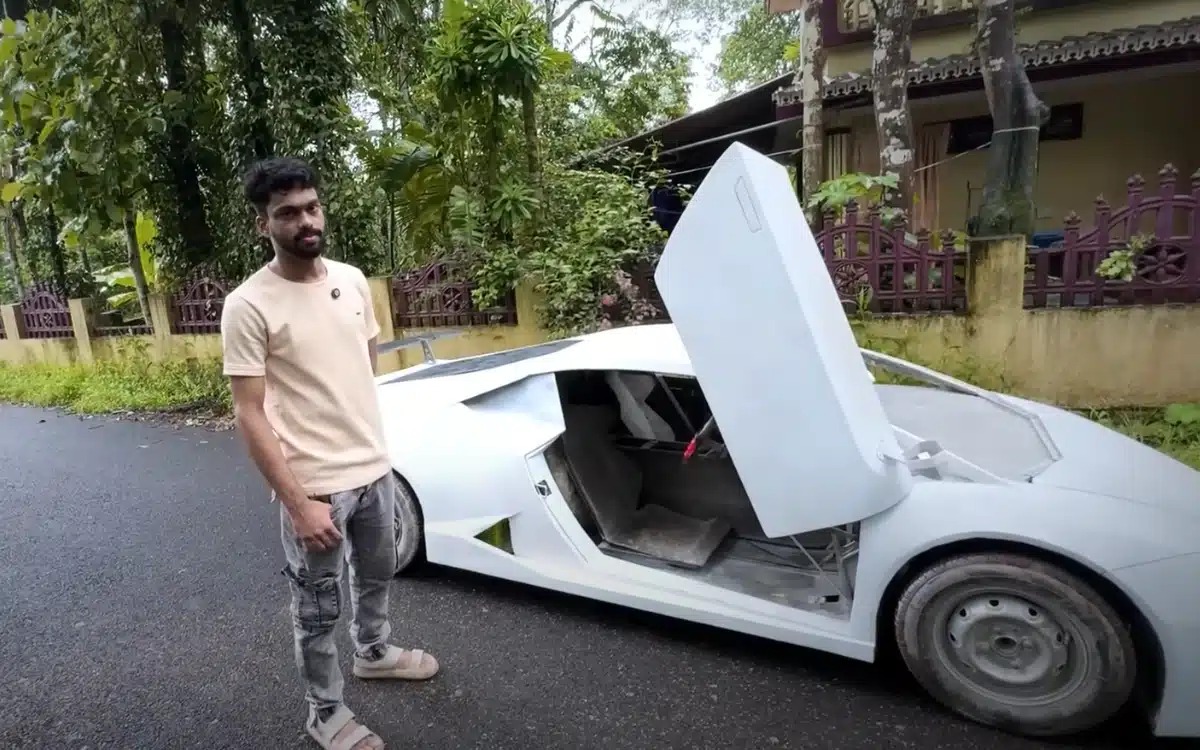 Kerala Man Builds Lamborghini Replica from Scrap in 3 Years, Internet ...