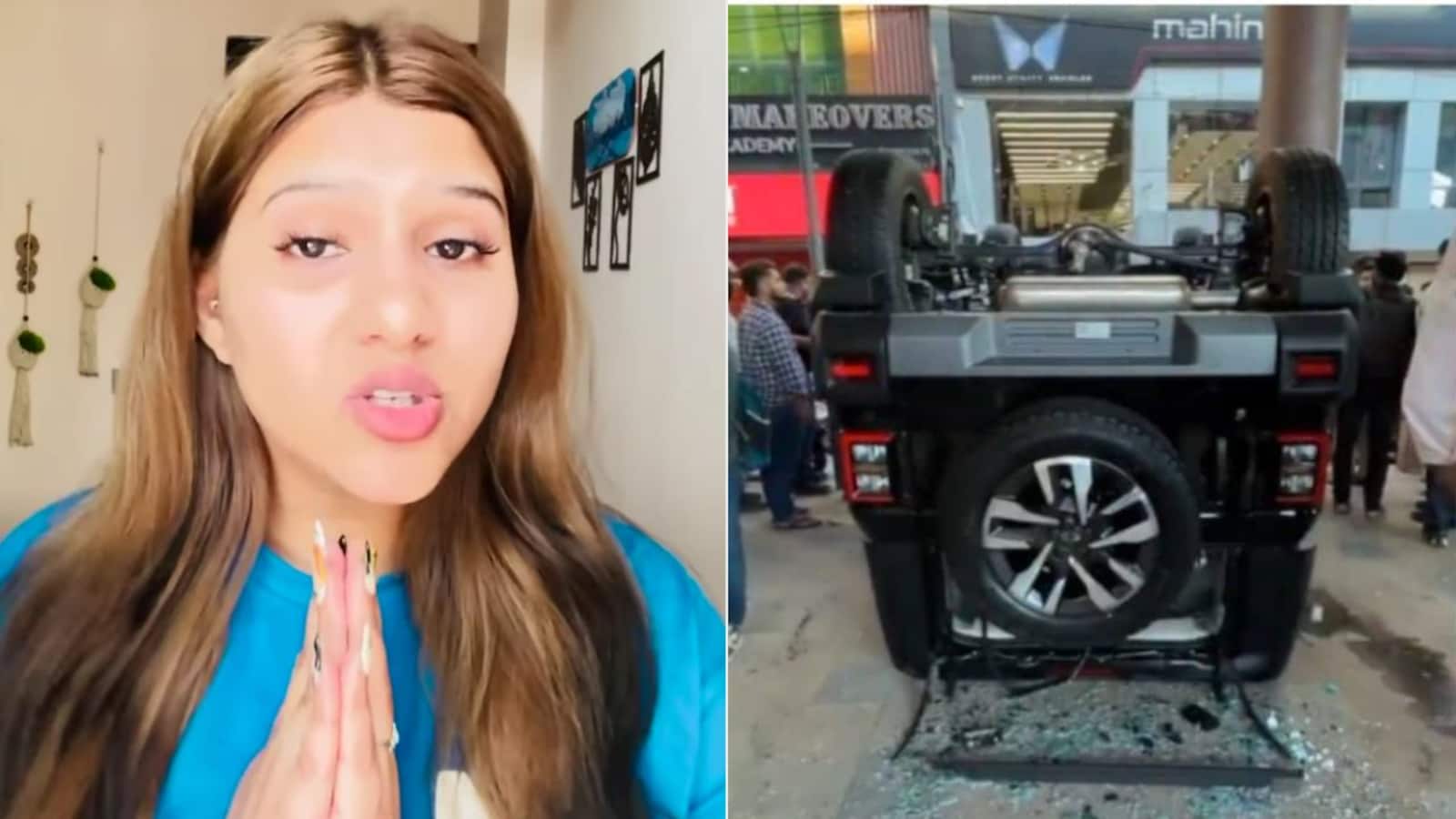 ‘I Am Alive, Unhurt’: Woman Who Crashed New Thar From Mahindra Showroom ...