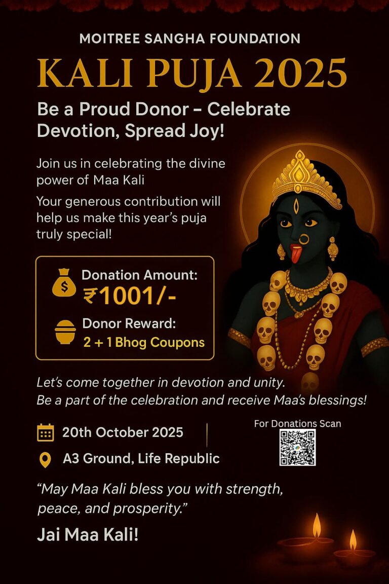 Pune: Moitree Sangha Foundation To Celebrate Sarbojonin Kali Puja 2025 ...