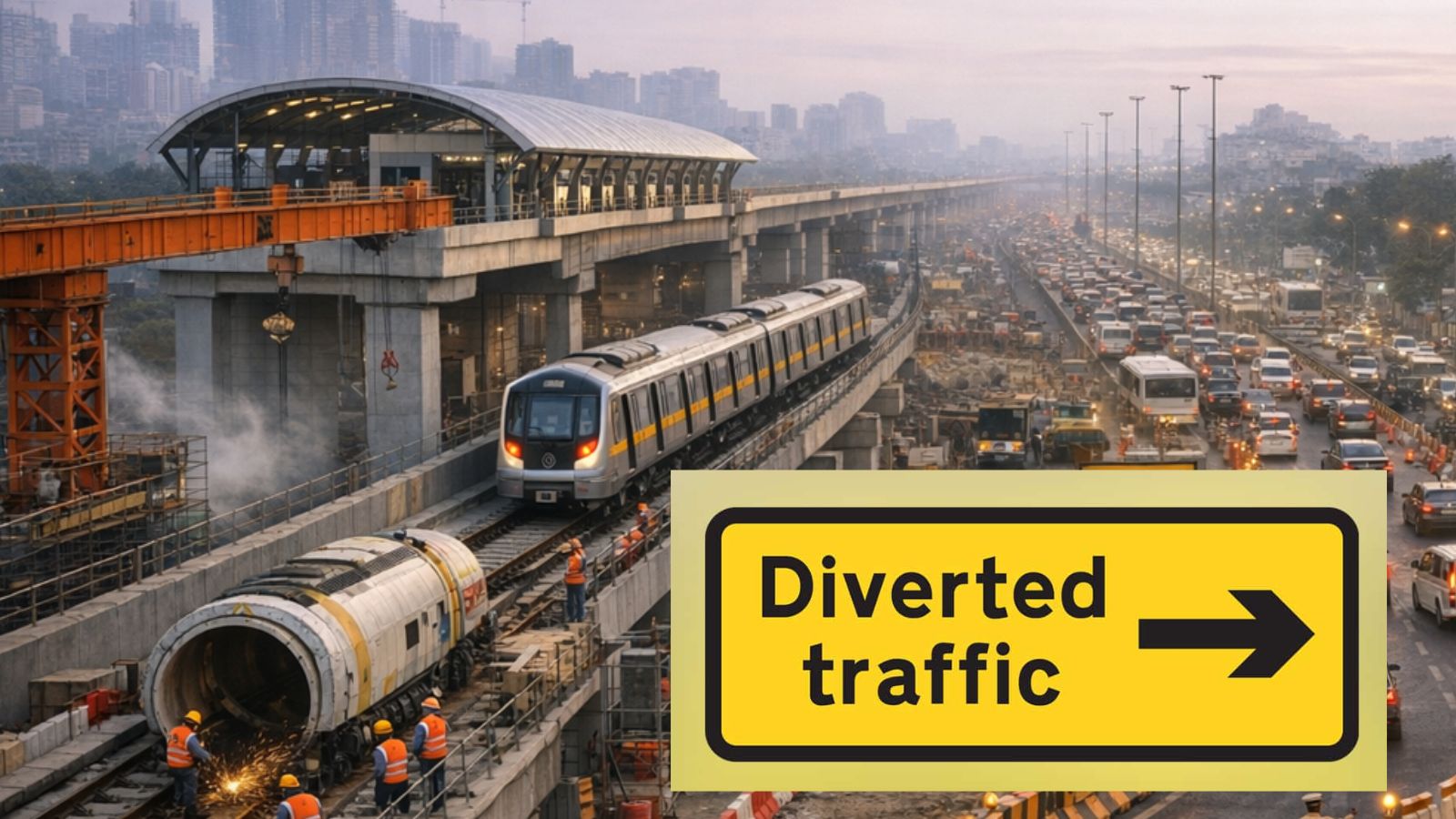 Pune: Traffic Diversion On Mumbai–Bengaluru Highway Near Balewadi Metro ...