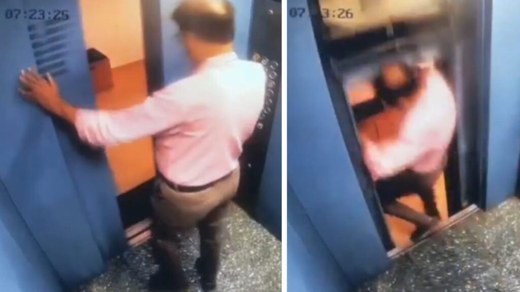 Watch: Man Narrowly Escapes Death After Lift Suddenly Moves With Door ...
