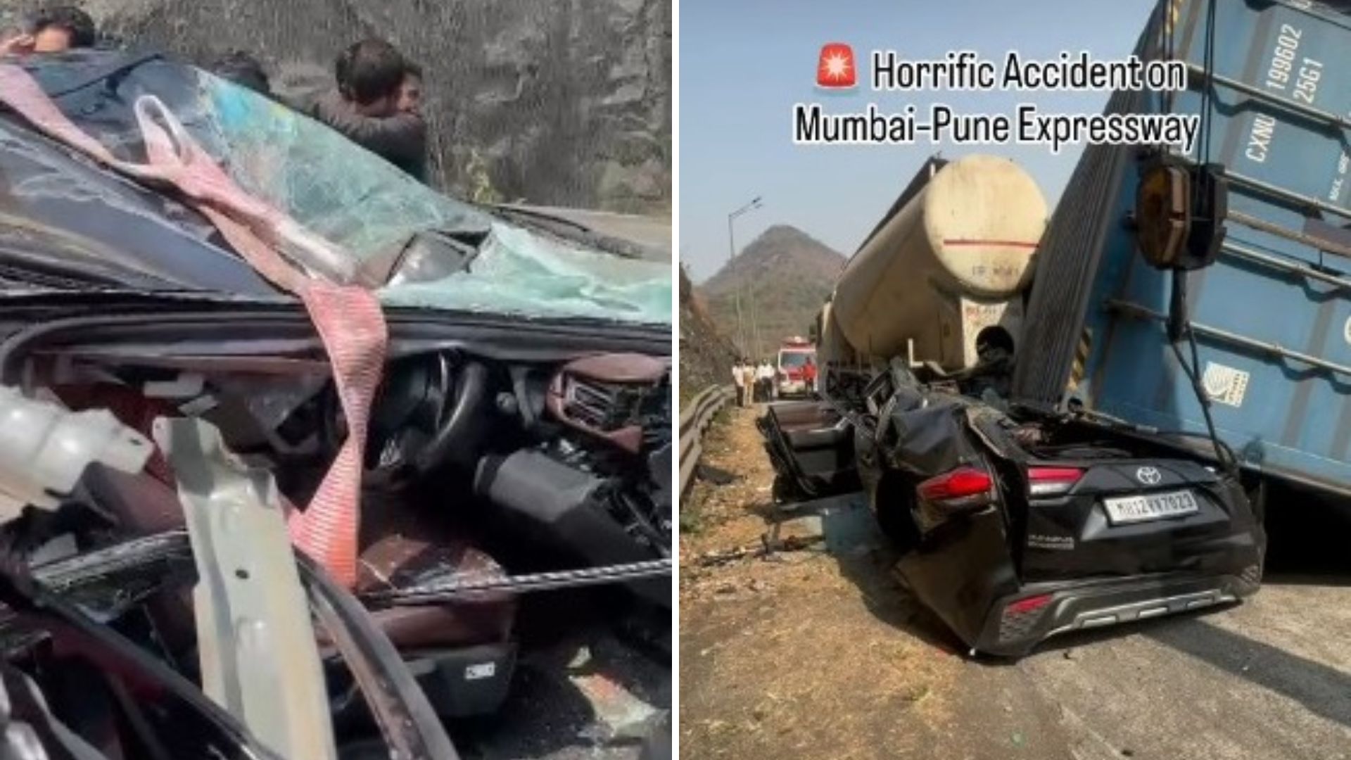 Pune Mumbai Expressway: Truck Overturns On Innova Car, 3 Killed In ...