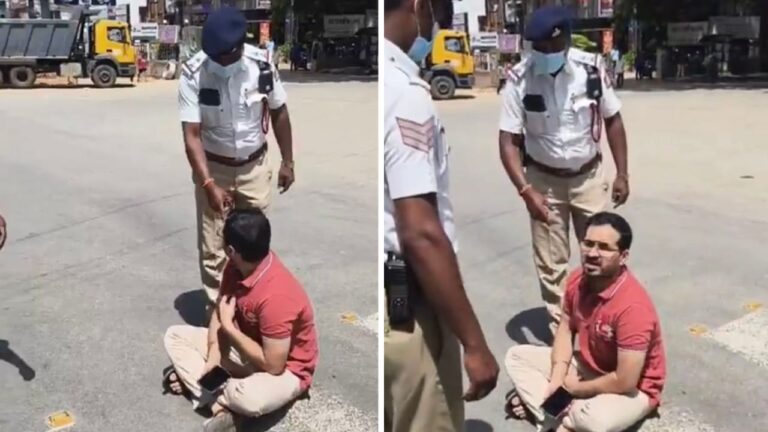 Man Sits On Road In Protest After Pregnant Wife Gets Stuck During VIP ...